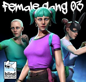 Female Gang 03 3d model
