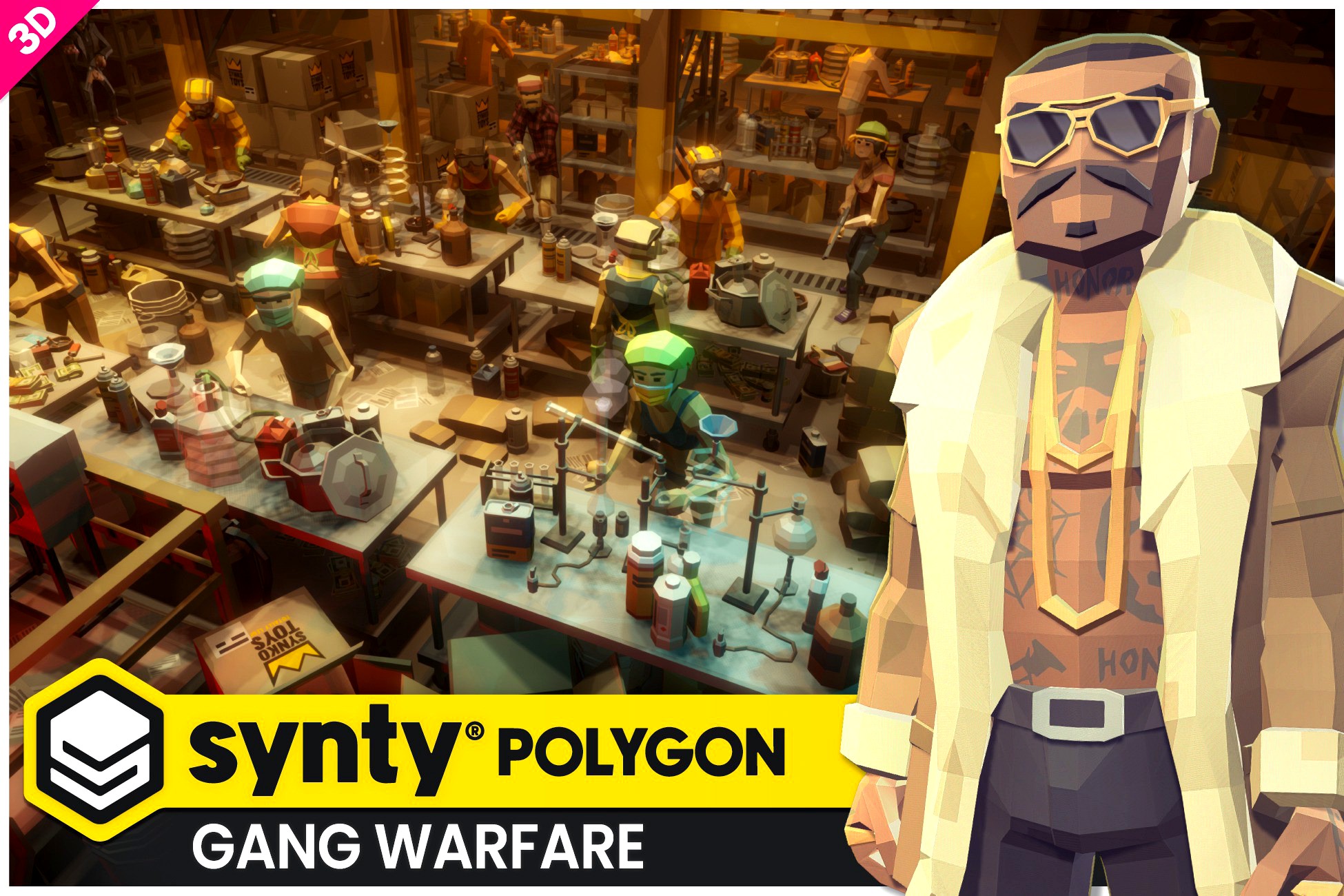 POLYGON Gang Warfare - Low Poly 3D Art by Synty model