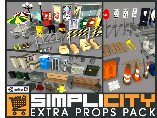 SimpliCity Extra Props 3d model
