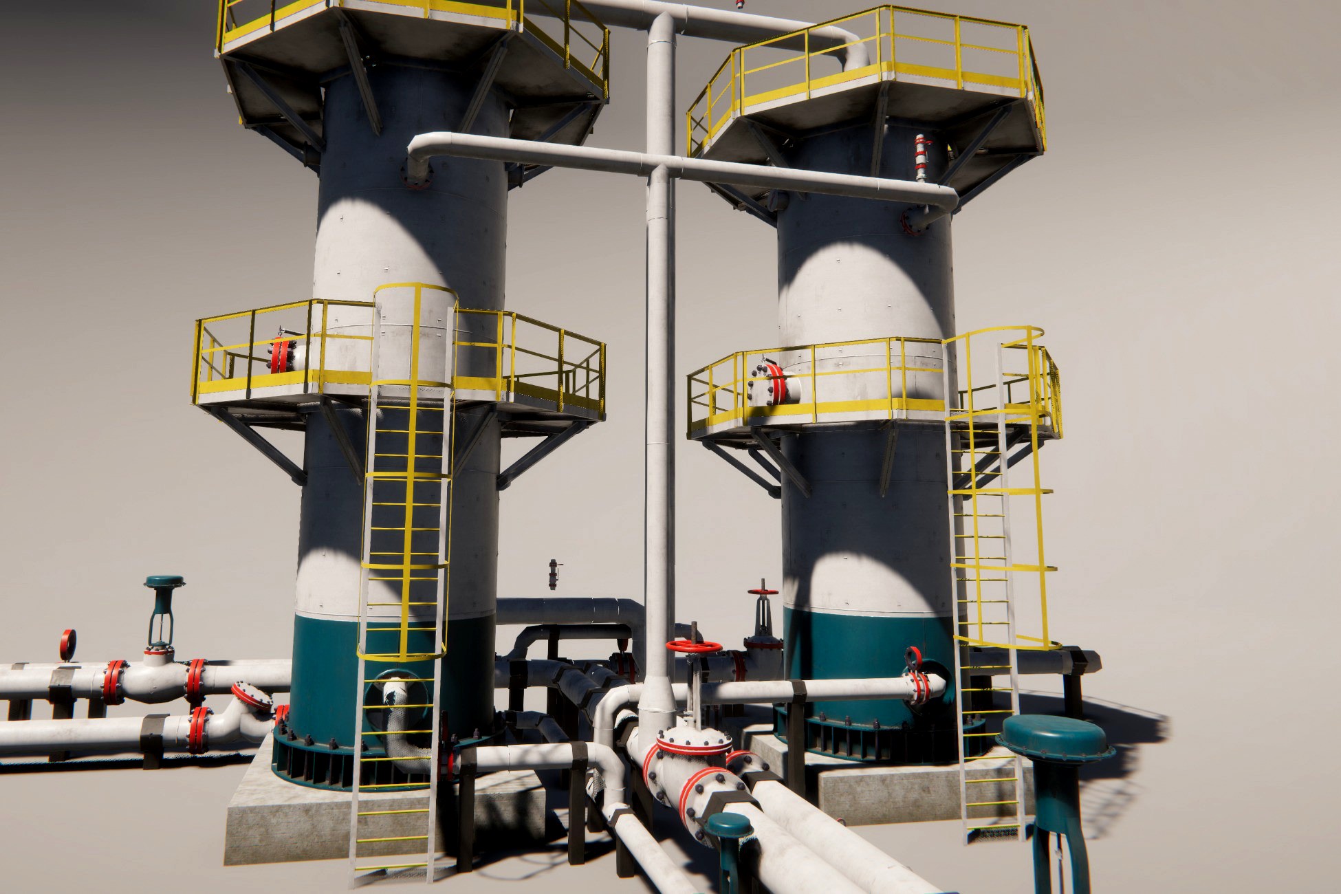 Industrial Vertical Vessel HDRP 3d model