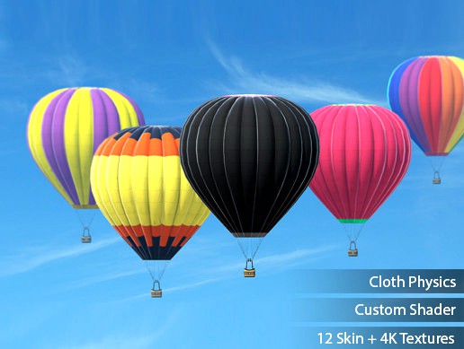 Air Balloon Pro (4K + Physics) 3d model