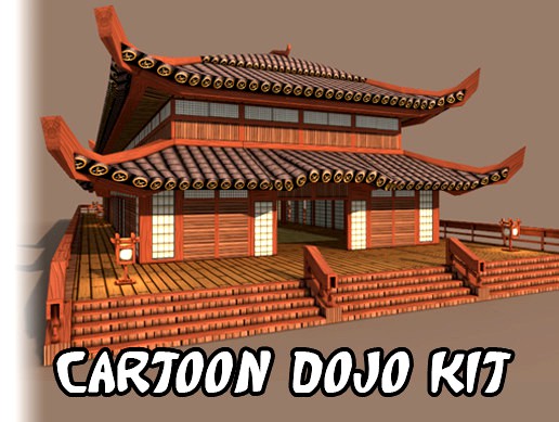 Cartoon Dojo Kit 3d model