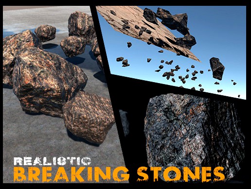 Realistic Breaking Stones 3d model