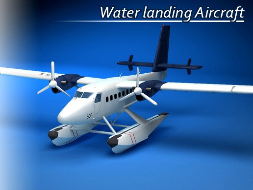 Water Landing Aircraft 3d model