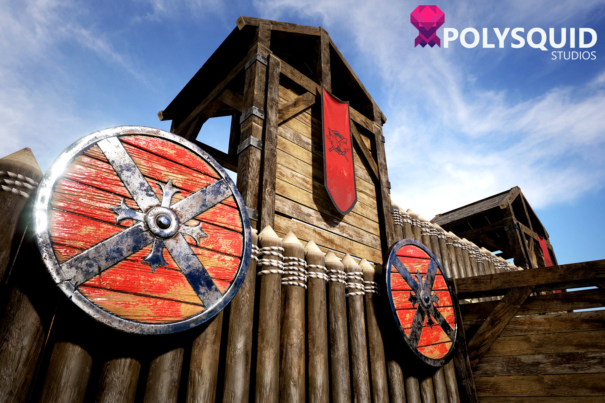Medieval Wooden Structures 3d model
