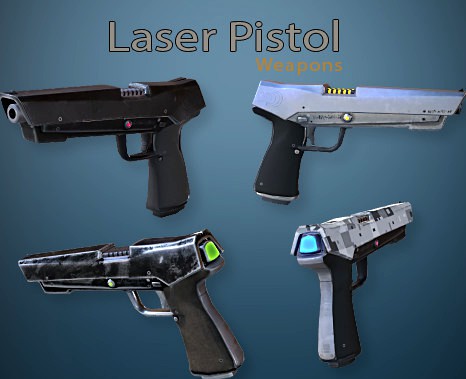 Weapons - Laser Pistol 3d model