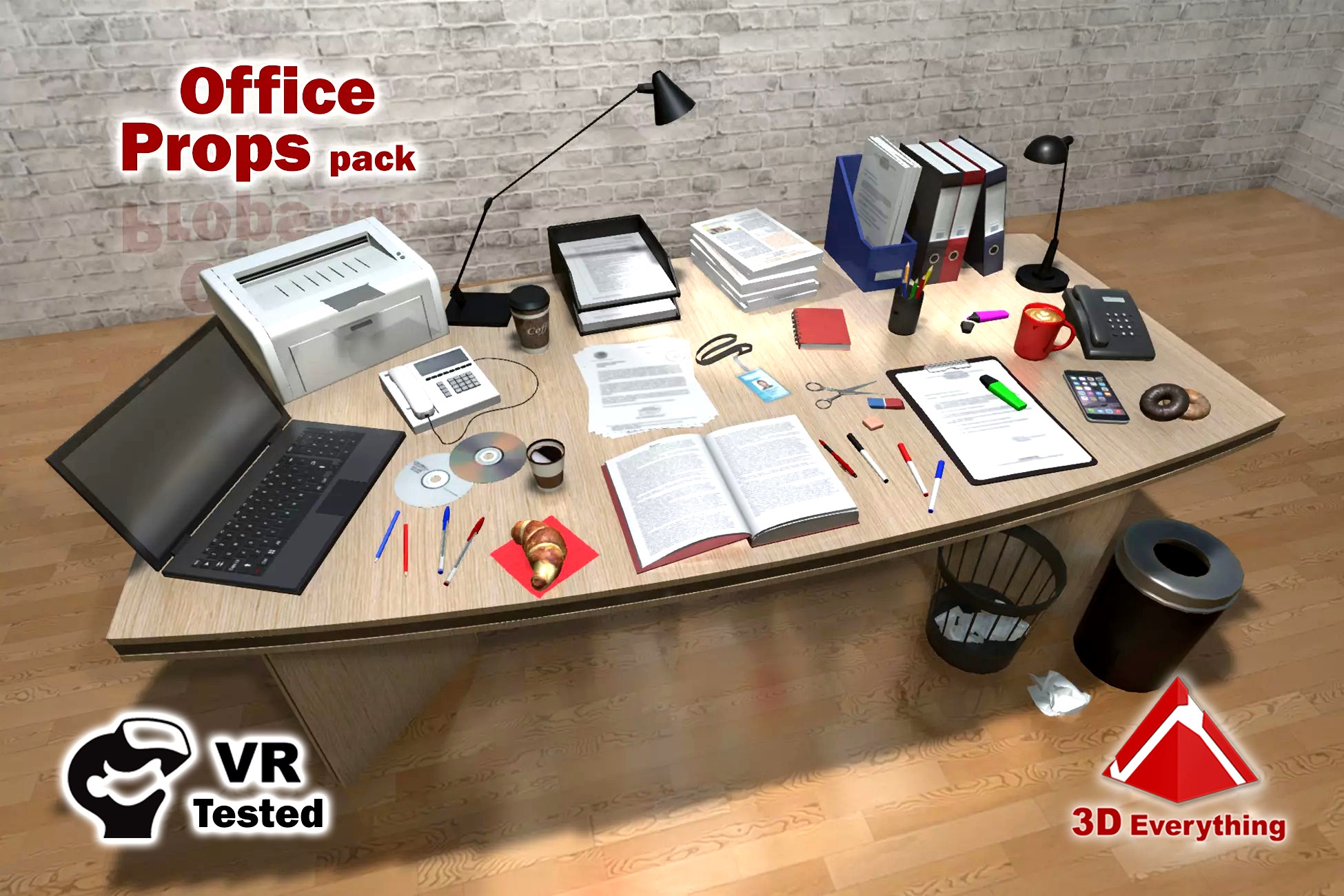 Office Props Pack 3d model