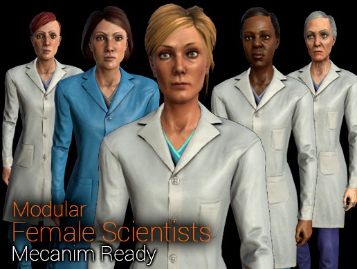 Female Scientists 3d model