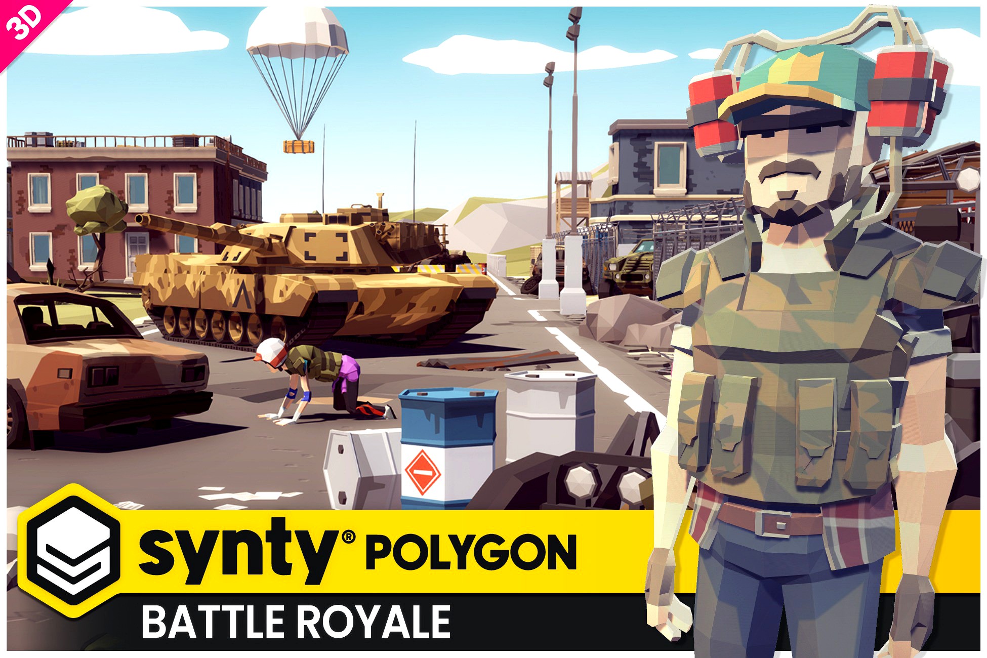 POLYGON Battle Royale - Low Poly 3D Art by Synty model