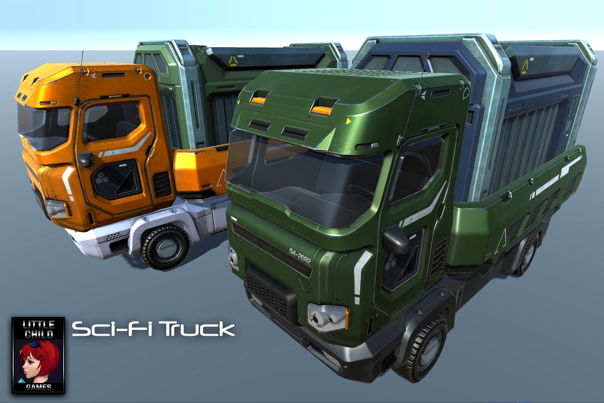 Sci-Fi Truck 3d model