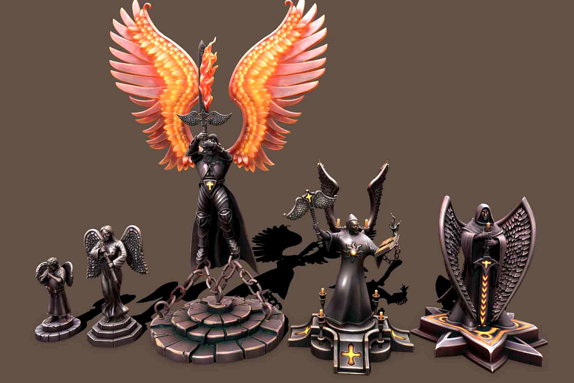 Dark Statues 3d model
