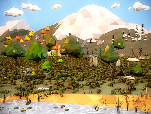 Low Poly Environment Asset Pack 3d model