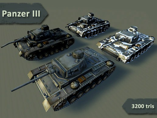 Panzer III Tank Pack 3d model