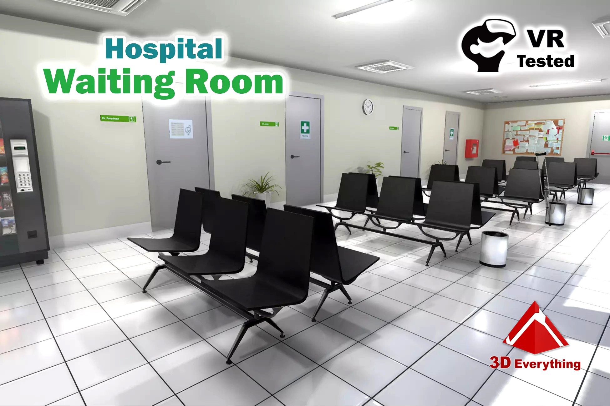 Hospital Waiting Room 3d model