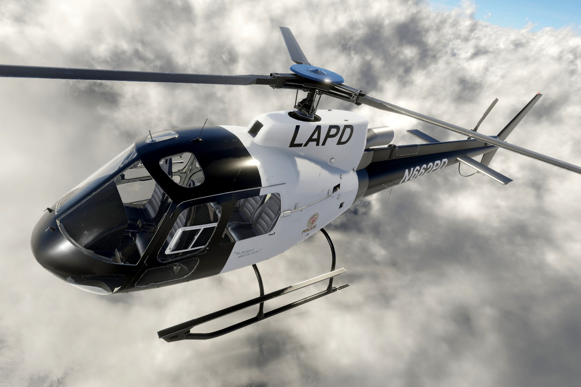Police Eurocopter AS350 3d model