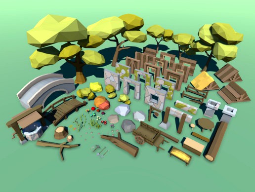 Forest Low Poly Pack 1 3d model