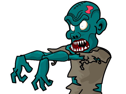 Green Zombie 2D Animated Character 3d model