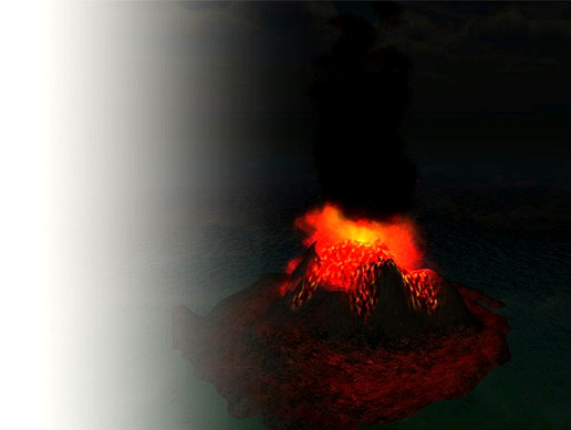 Animated Active Volcano 3d model