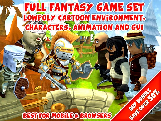 Full Fantasy RPG Game Set / Bundle 3d model