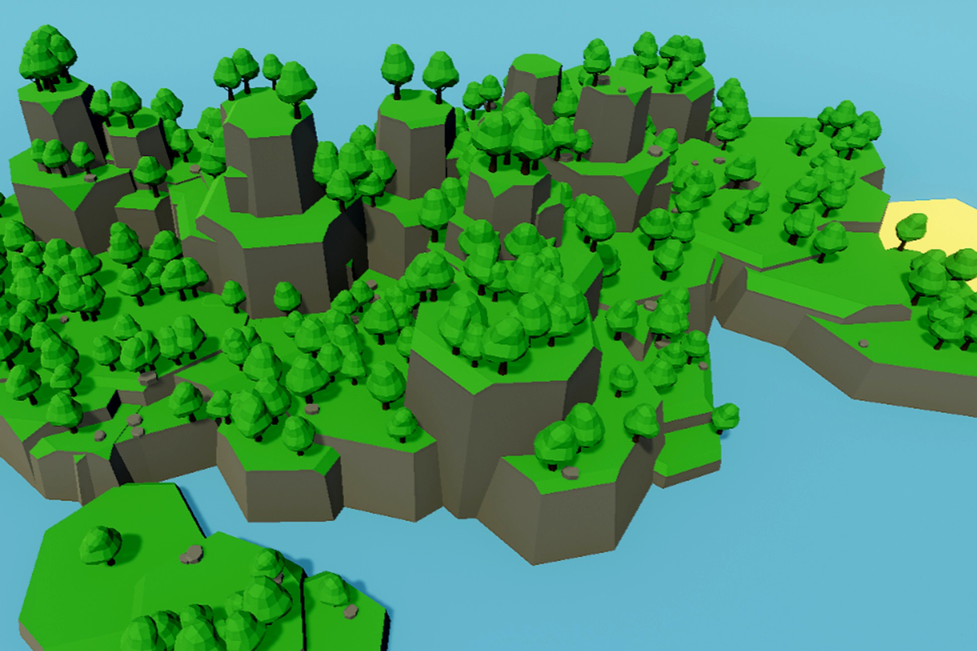 Procedural Island Generator 3d model