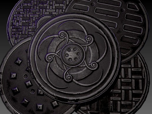 Mini Pack : Manholes 3d model