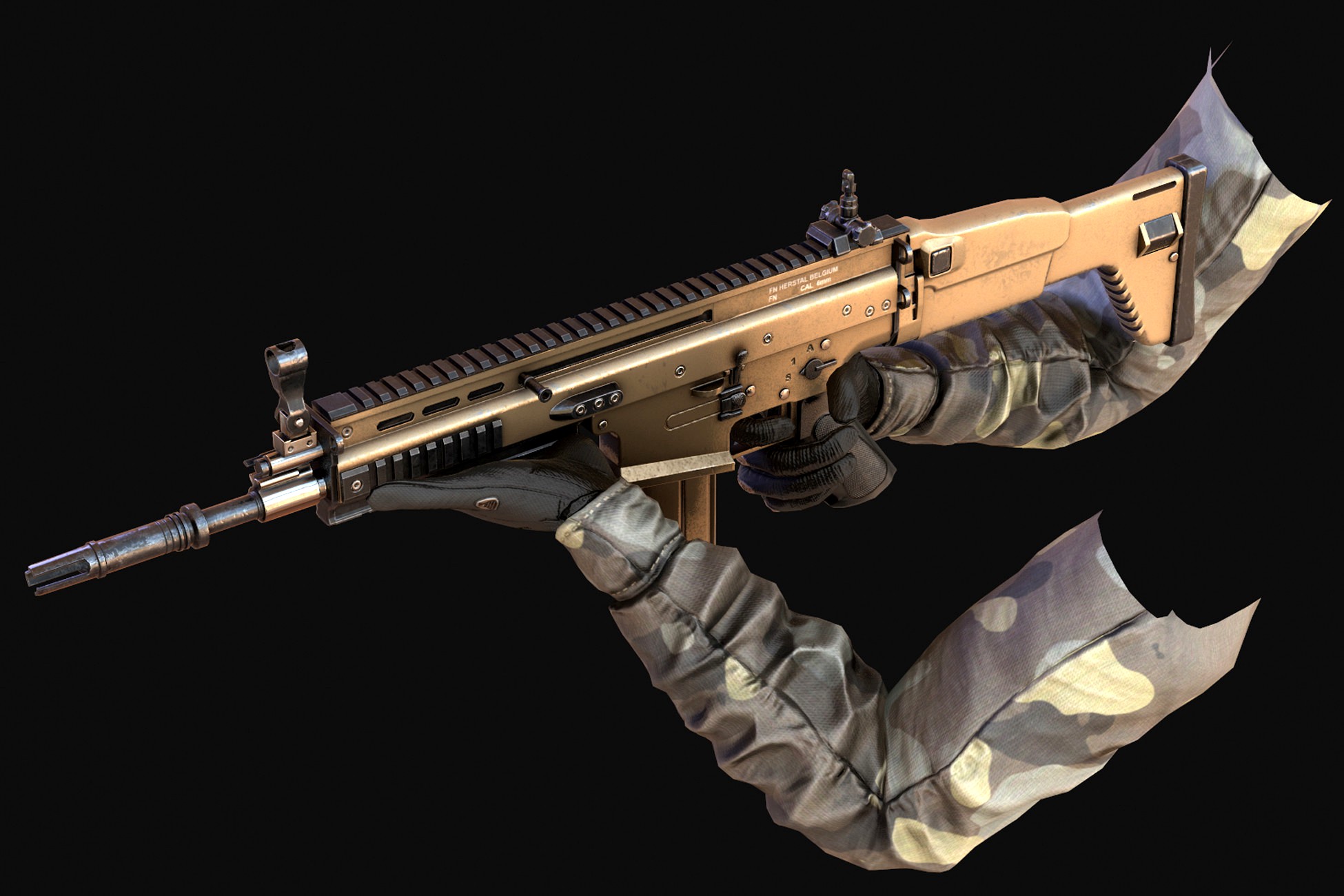 Rifle Assault-H Animated FPS - Modern Weapons 3d model