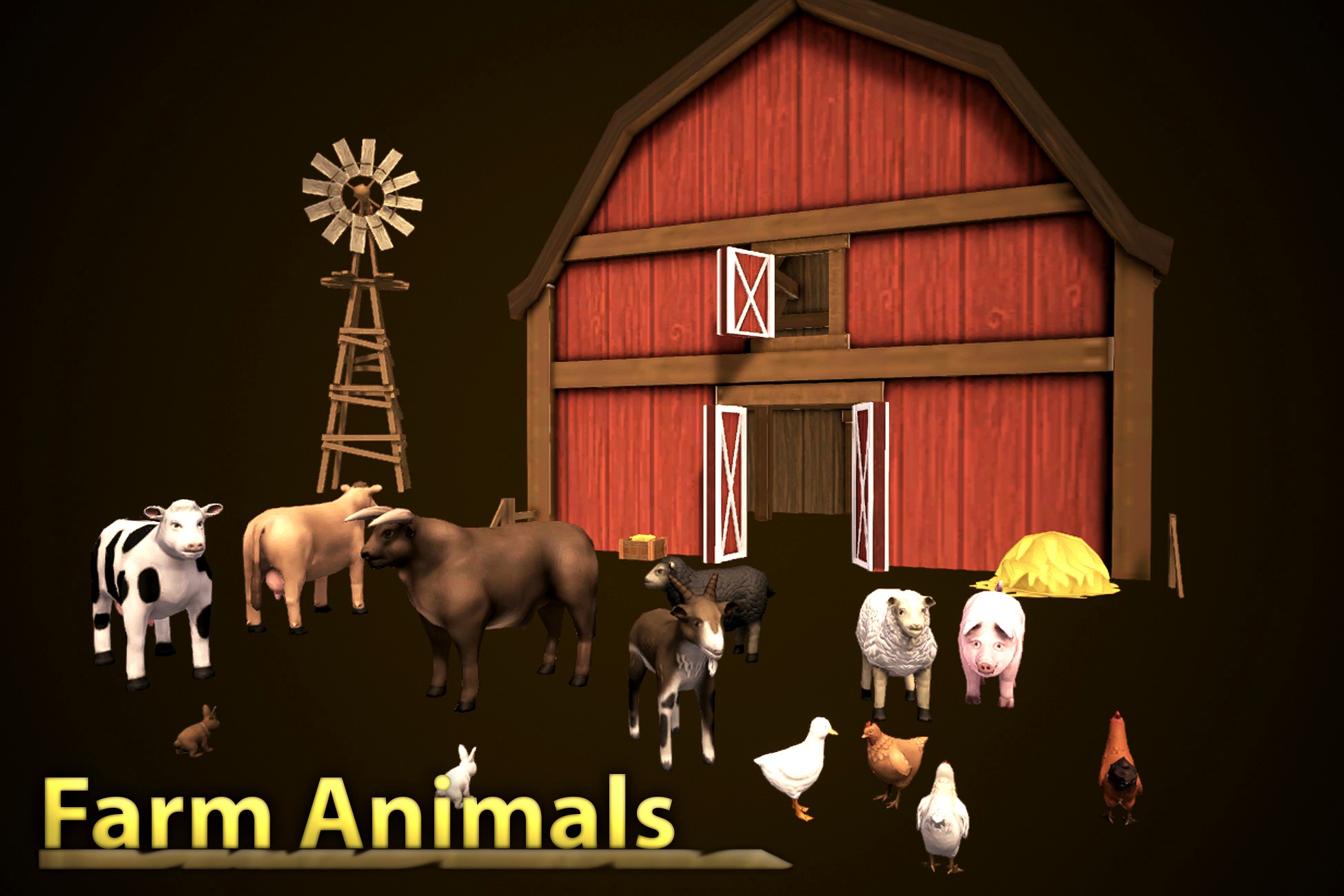 Farm Animals 3d model