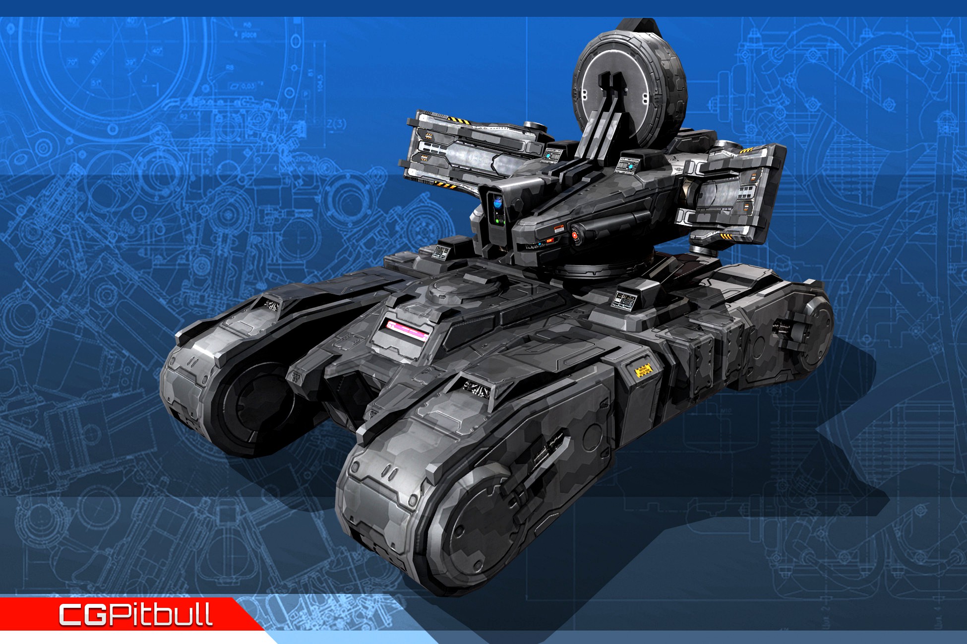 SciFi Tank Radar MK7 3d model