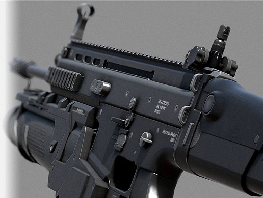 WA: Assault Rifle - SpecOps Forces Combat Assault Rifle 3d model