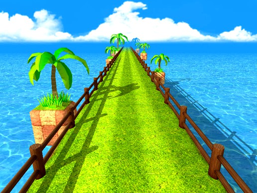 Grass Road Race 3d model