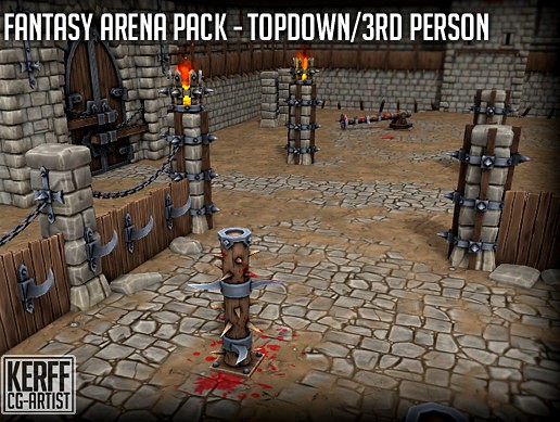 Fantasy Arena Top-Down 3d model
