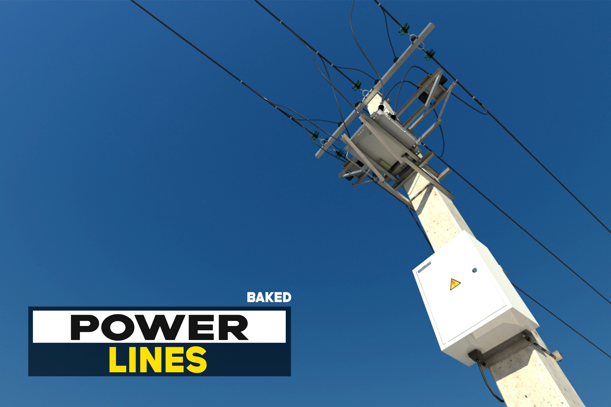 Power lines 3d model