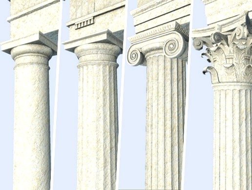 Roman Columns Doric Ionic Corinthian