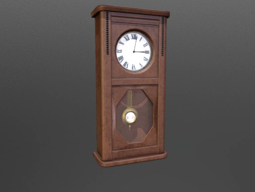 Old clock 3D asset model