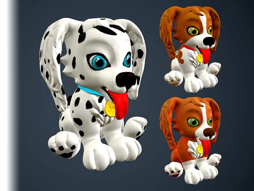 Cartoon Talking Dog 3d model