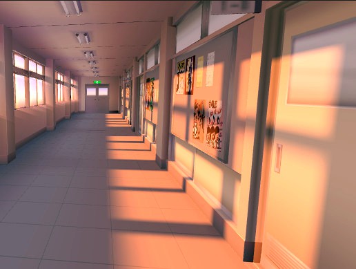 "Hallway Of The Japanese School" Model 3d