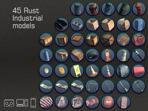 45 Rust Industrial models 3d
