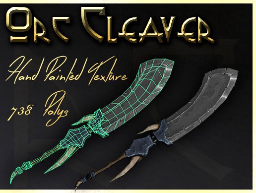 Orc Cleaver Blade 3d model