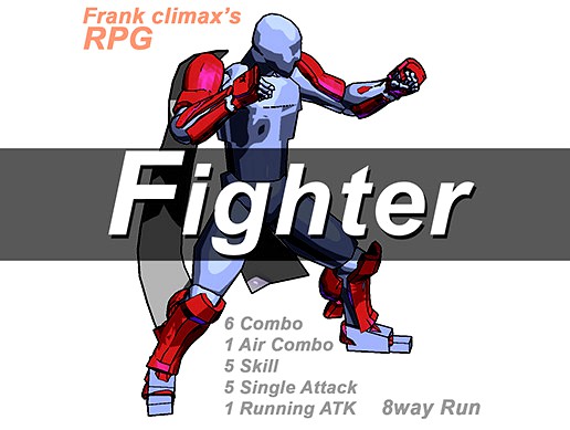 Frank RPG Fighter (+UE4 FBX) 3d model