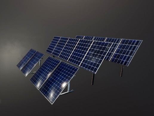 Realistic Solar Panels 3d model