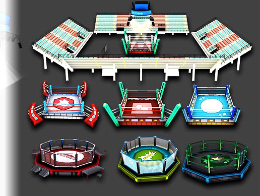 Cartoon Boxing Arena 3d model