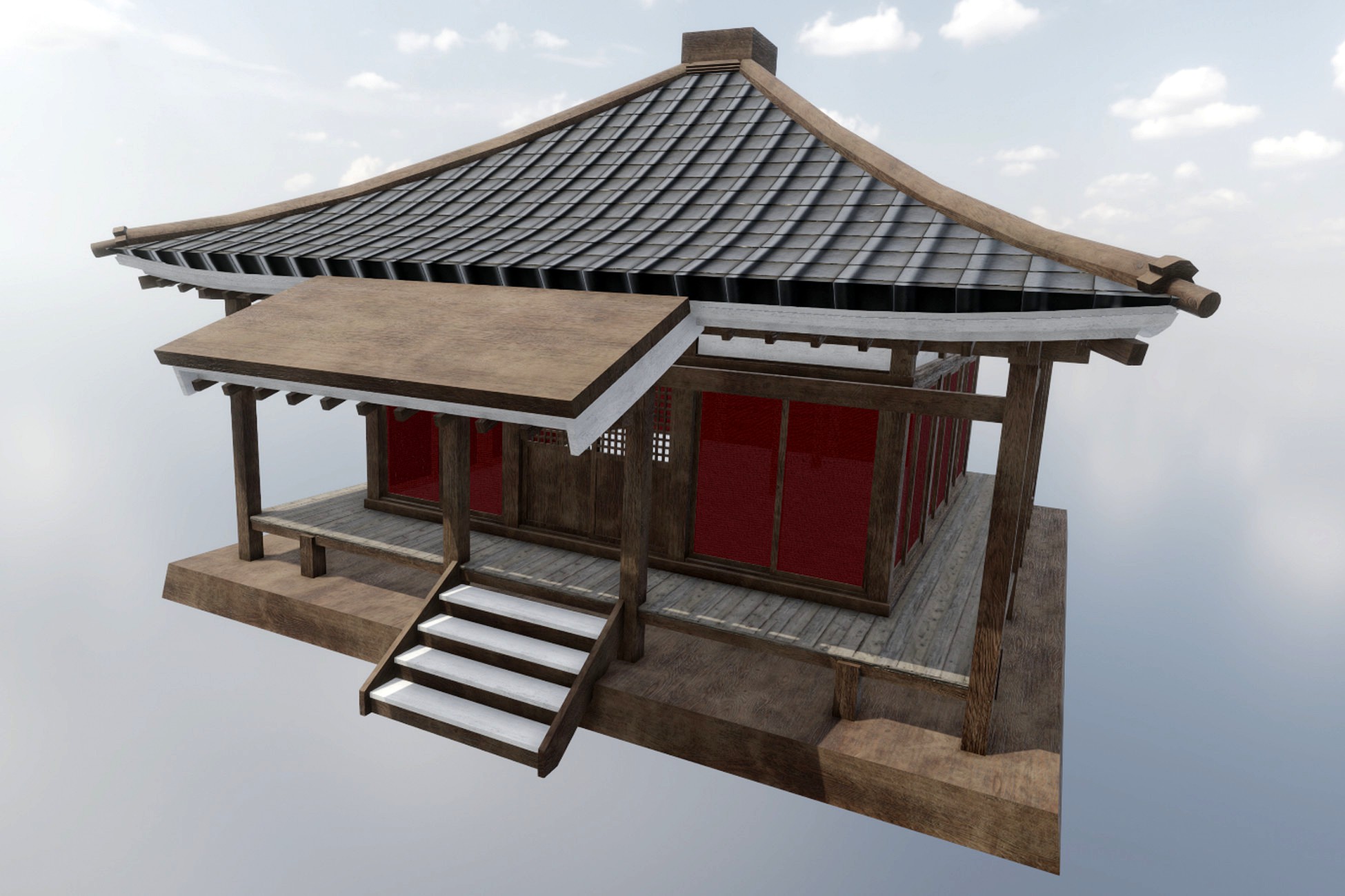Asian Dojo 3d model