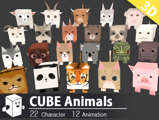 Cube-Animal_Pack 3d model