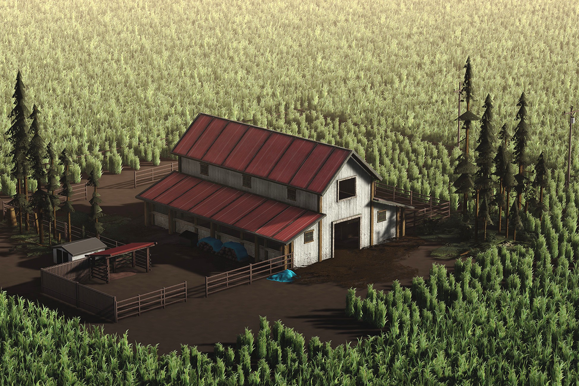 Barn Building 3d model