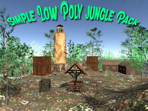 Simple Low Poly jungle Pack 3d model Simple Low Poly jungle Pack 3d model