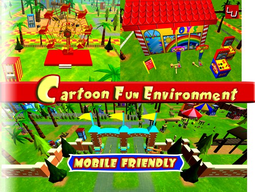Cartoon Fun Environment 3d model