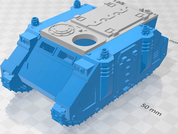 40k Rhino alternative top hatch - WH40k by Vontragg 3d model