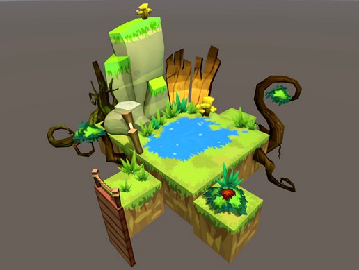 Cartoon Style Fantasy Environment Pack 3d model