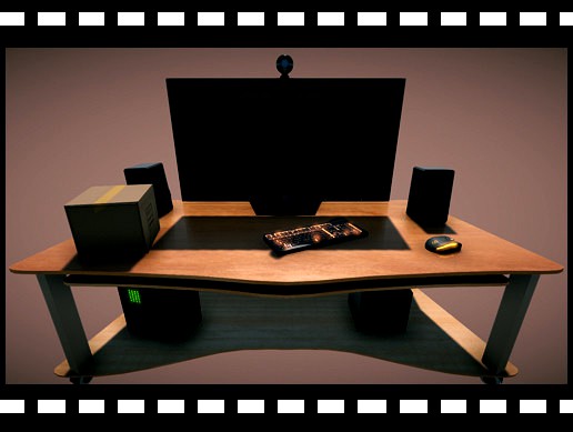 Realistic PC setup 3d model