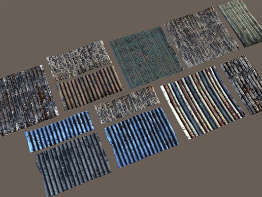 PBR Corrugated Panels 3d model